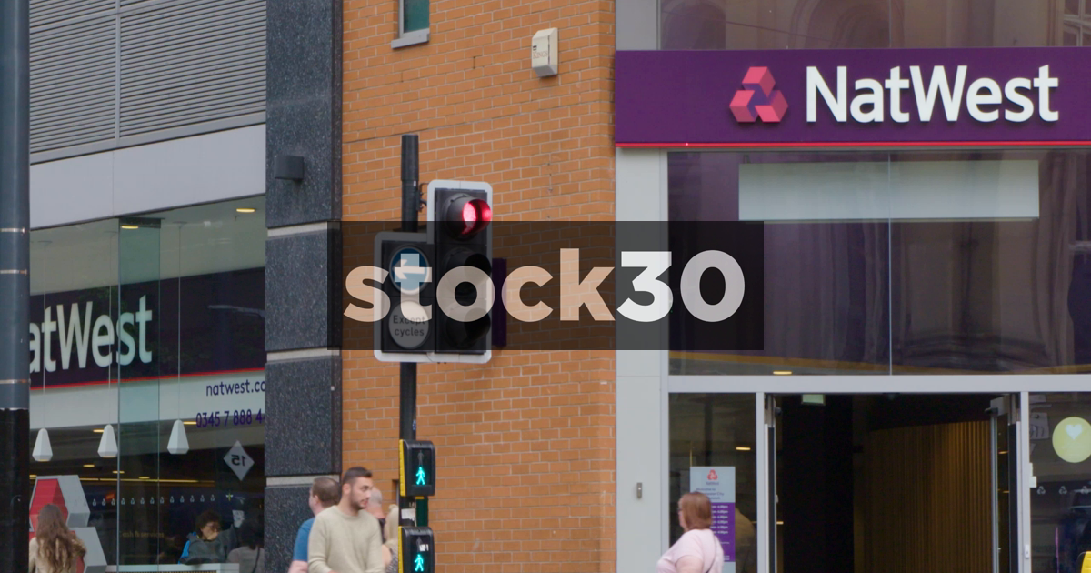 Natwest Bank On Market Street In Manchester, UK | Stock30